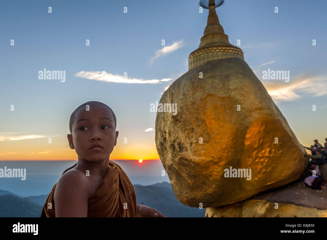 Myanmar (formerly Burma). Kyaiktiyo. State Mon. Sacred site of the ...