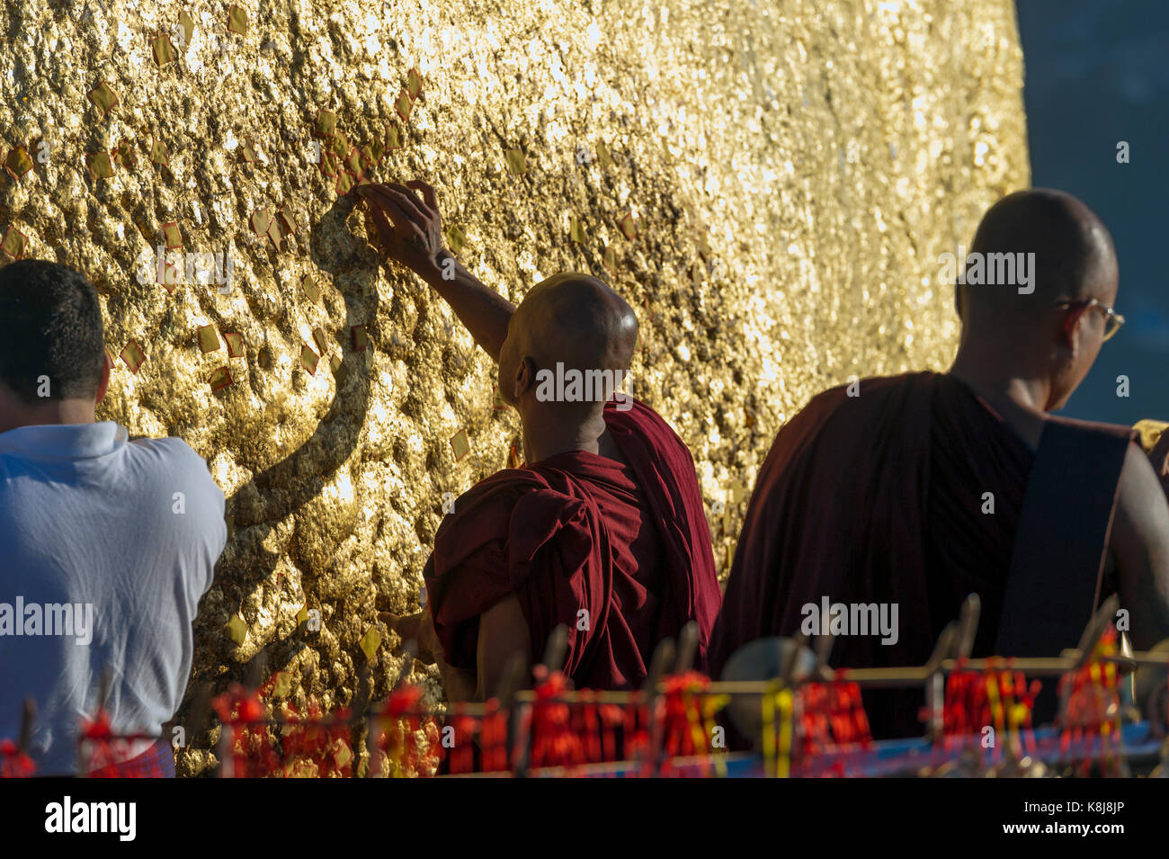 Myanmar (formerly Burma). Kyaiktiyo. State Mon. Sacred site of the ...