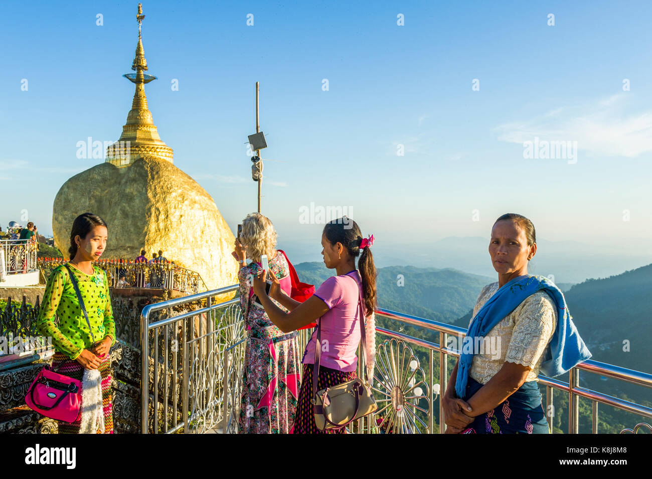 Myanmar (formerly Burma). Kyaiktiyo. State Mon. Sacred site of the ...