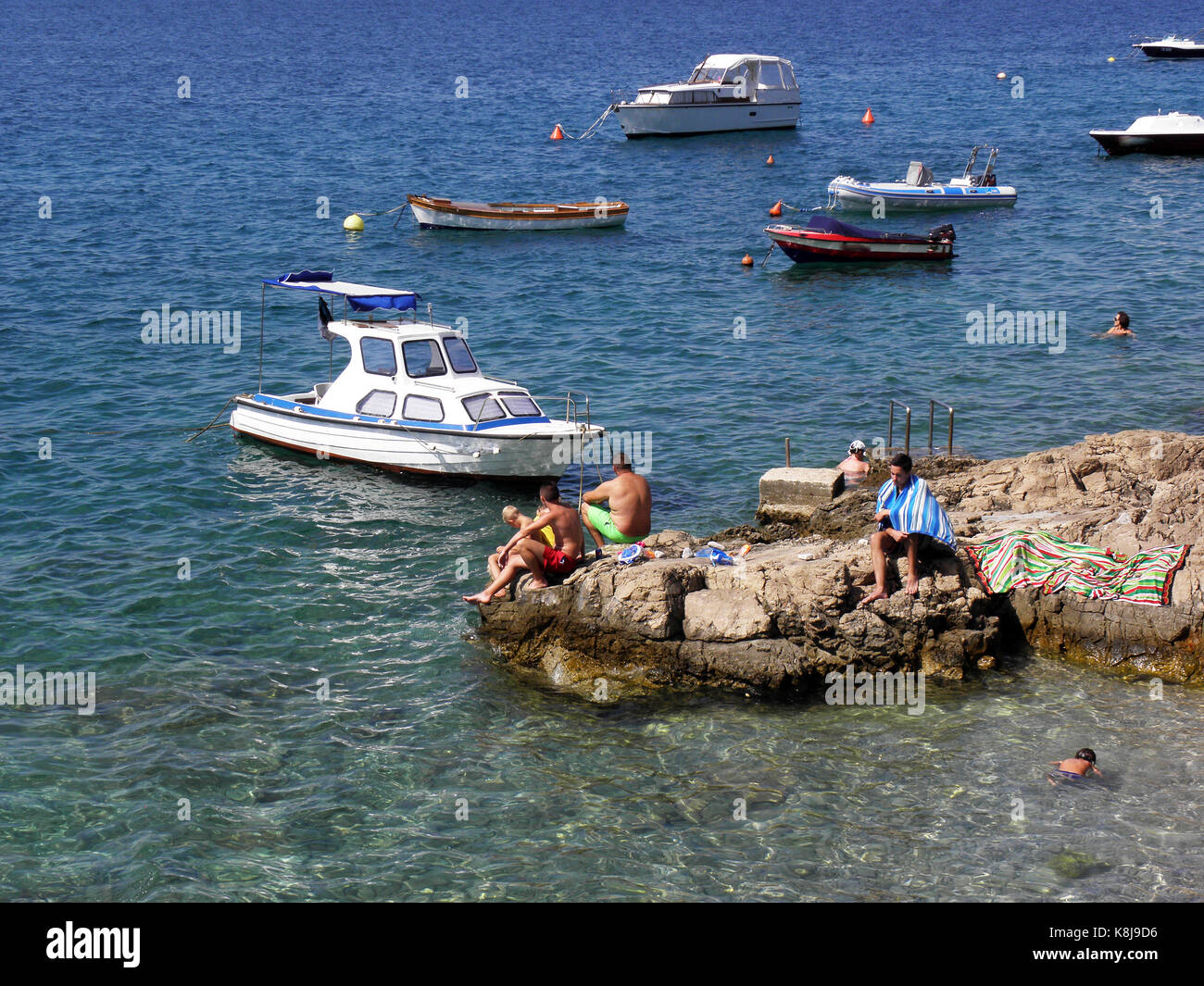Crikvenica-Selce riviera,beach by summer,Adriatic coast,Croatia,Europe ...