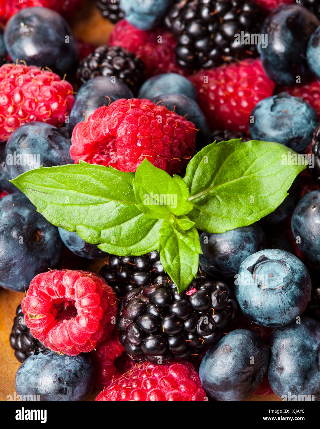 Berries Background. Strawberries, Blueberry, Raspberries, and ...