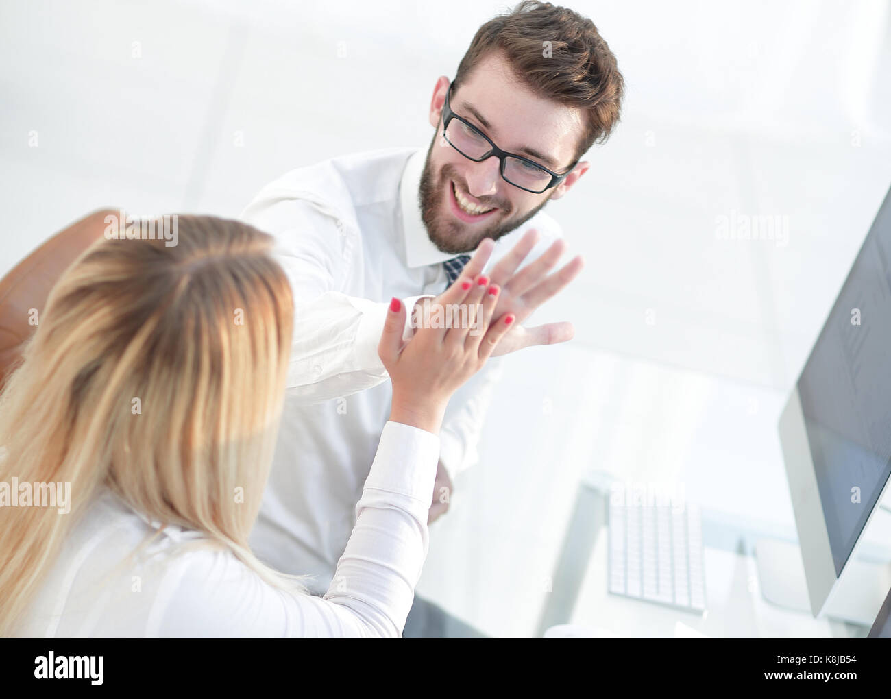 closeup photo of company employees. business background Stock Photo - Alamy