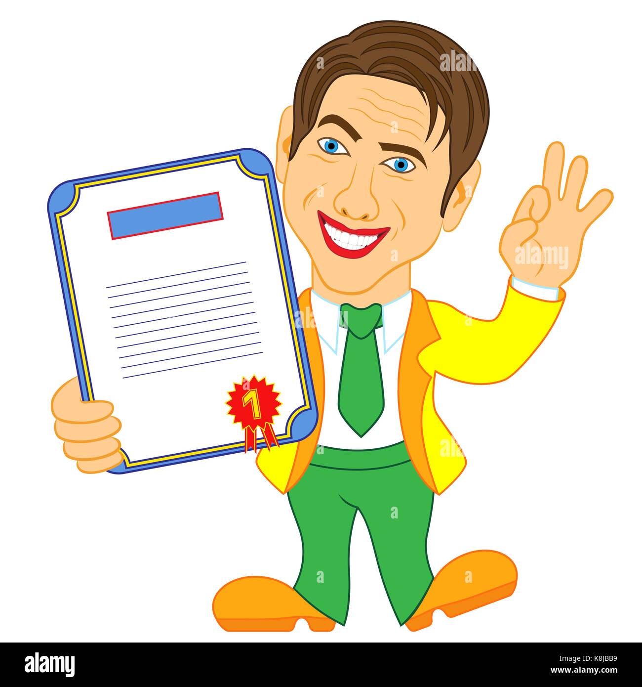 Smiling cartoon businessman stylish Stock Vector Images - Alamy