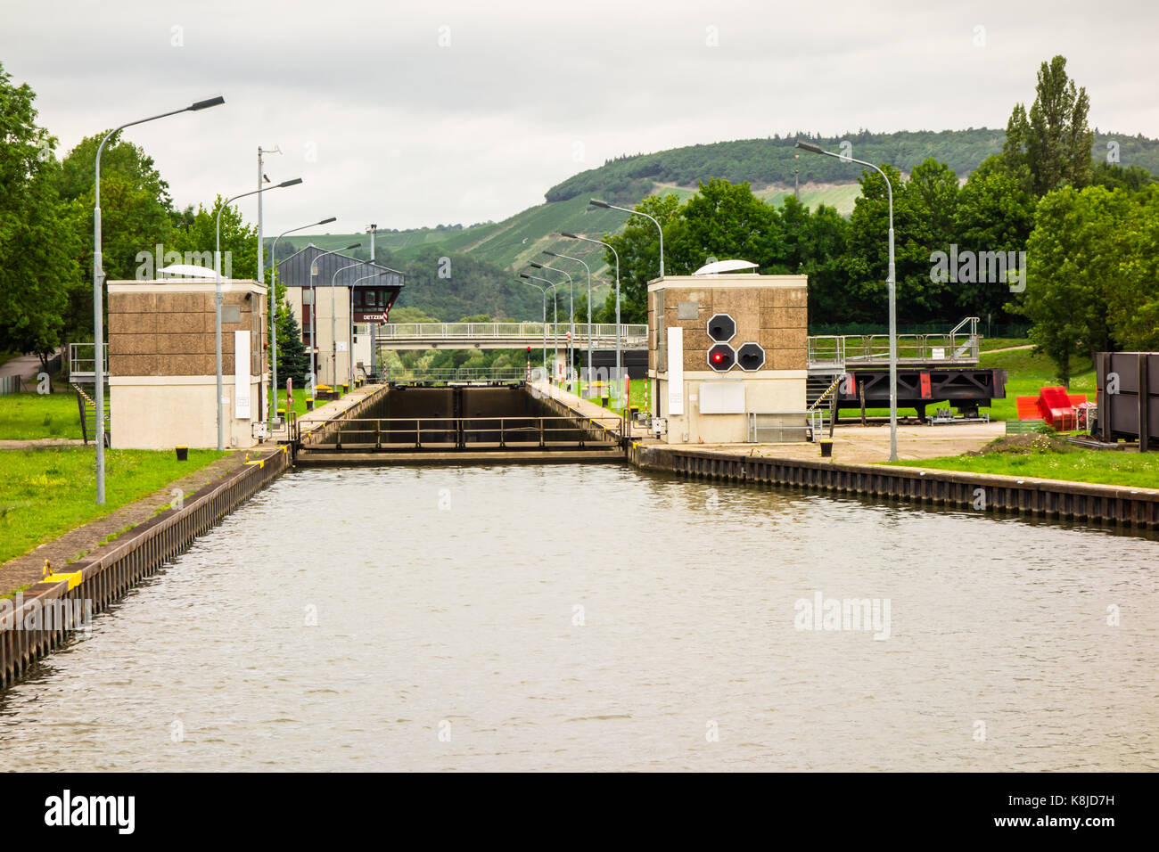 TRIER, GERMANY - 5TH Aug 17: The second lock along Moselle to ...