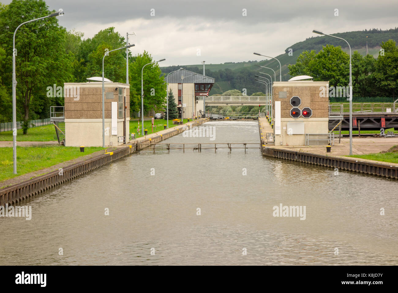 TRIER, GERMANY - 5TH Aug 17: The second lock along Moselle to ...