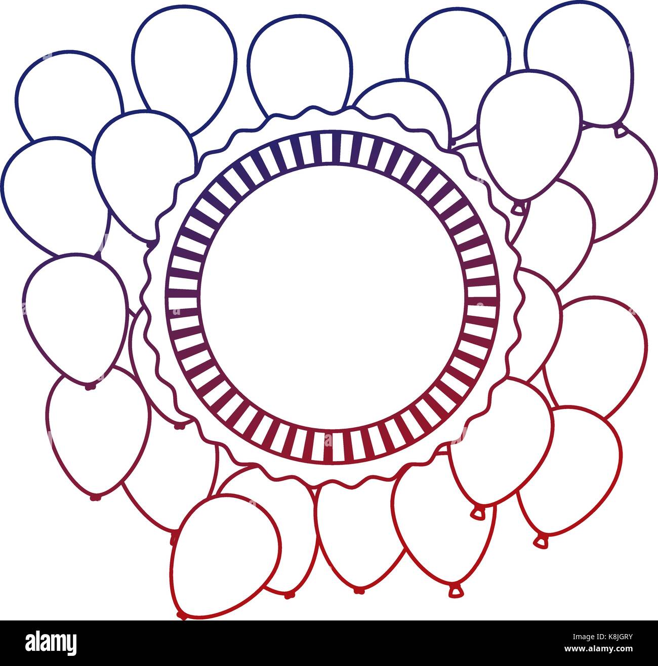 party balloons air decoration vector illustration design Stock Vector ...