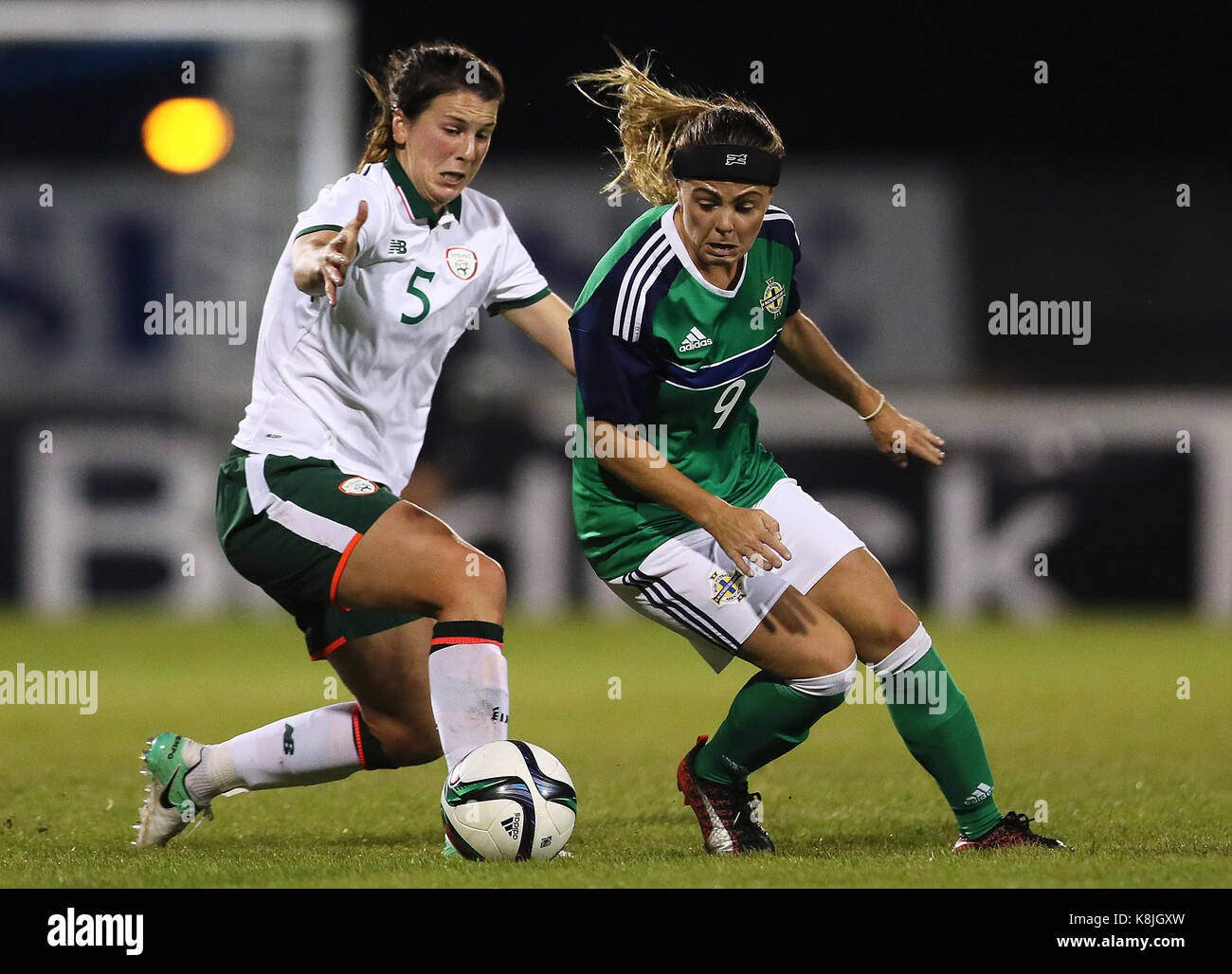 Northern Ireland's Simone Magill (right) and Republic of Ireland's ...