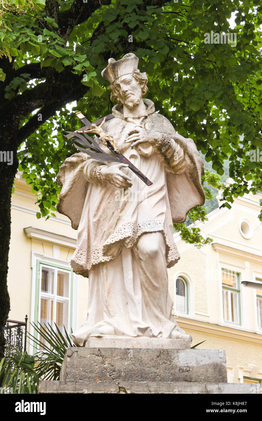 Statue of saint John of Nepomuk in Bad Ischl, Austria Stock Photo - Alamy