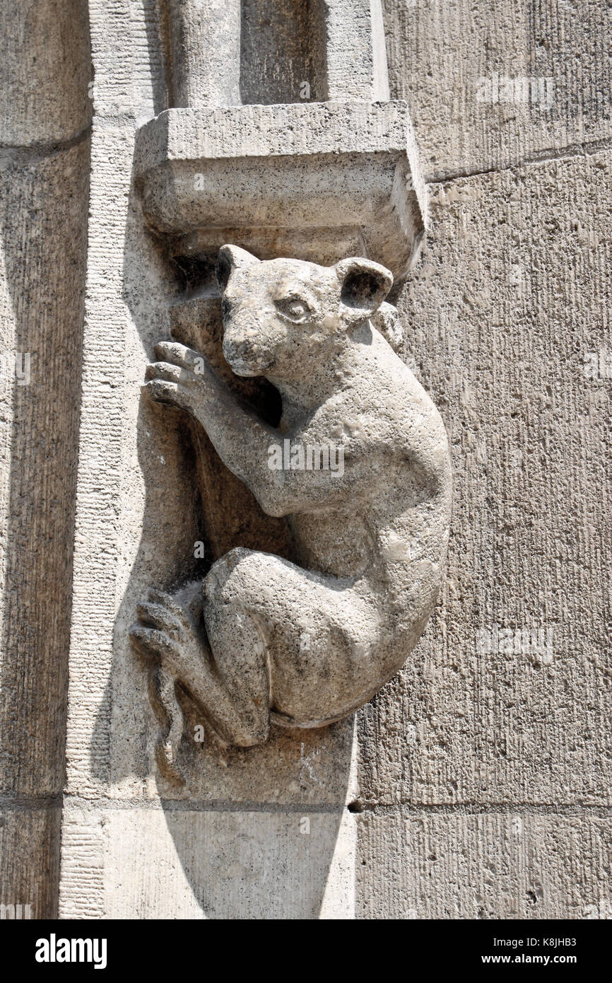 Animal as a decor element of the New Town Hall in Munich Stock Photo ...