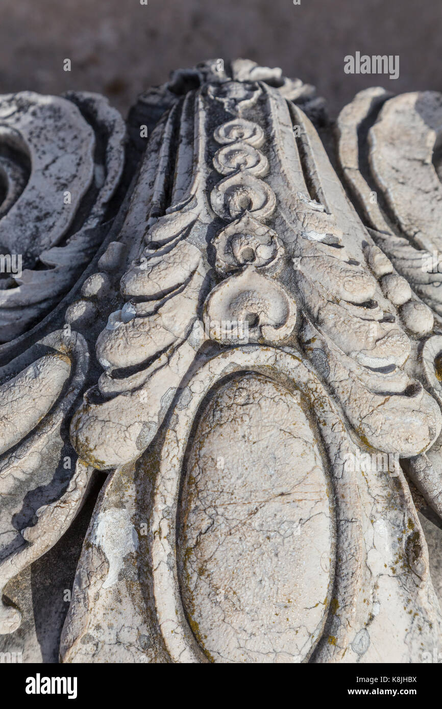 Architecture elements with rounded details from old marble Stock Photo ...