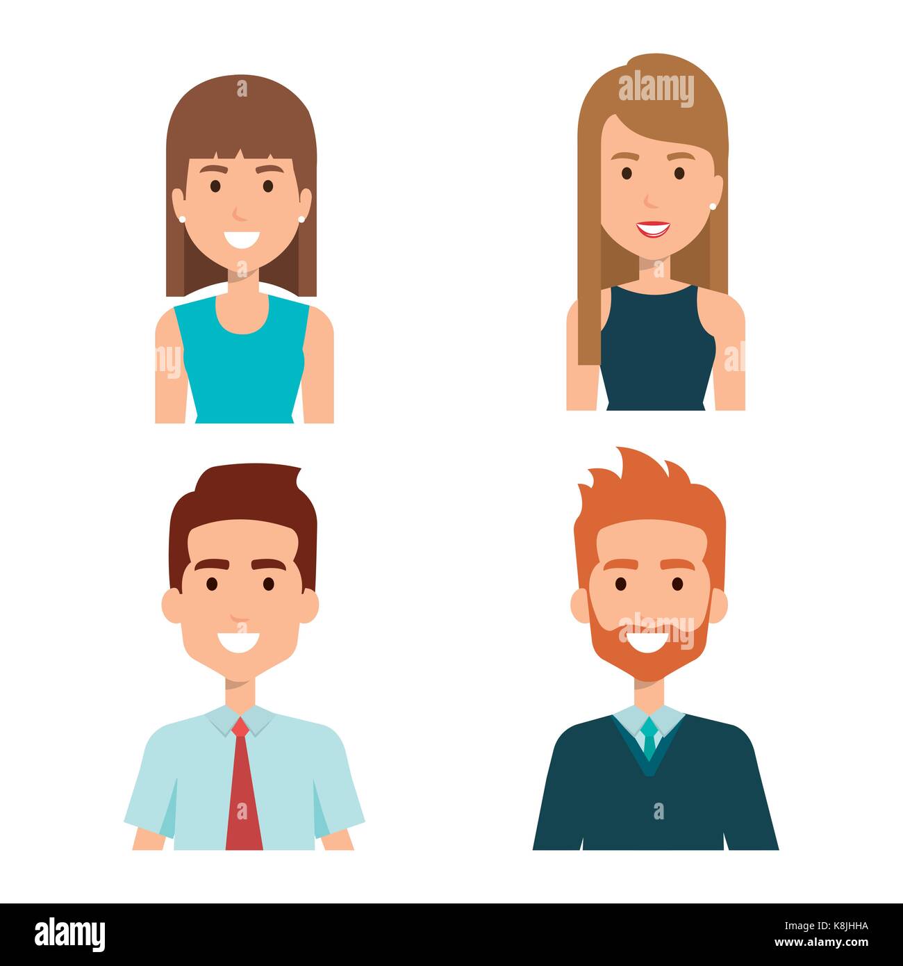 young people group avatars vector illustration design Stock Vector ...