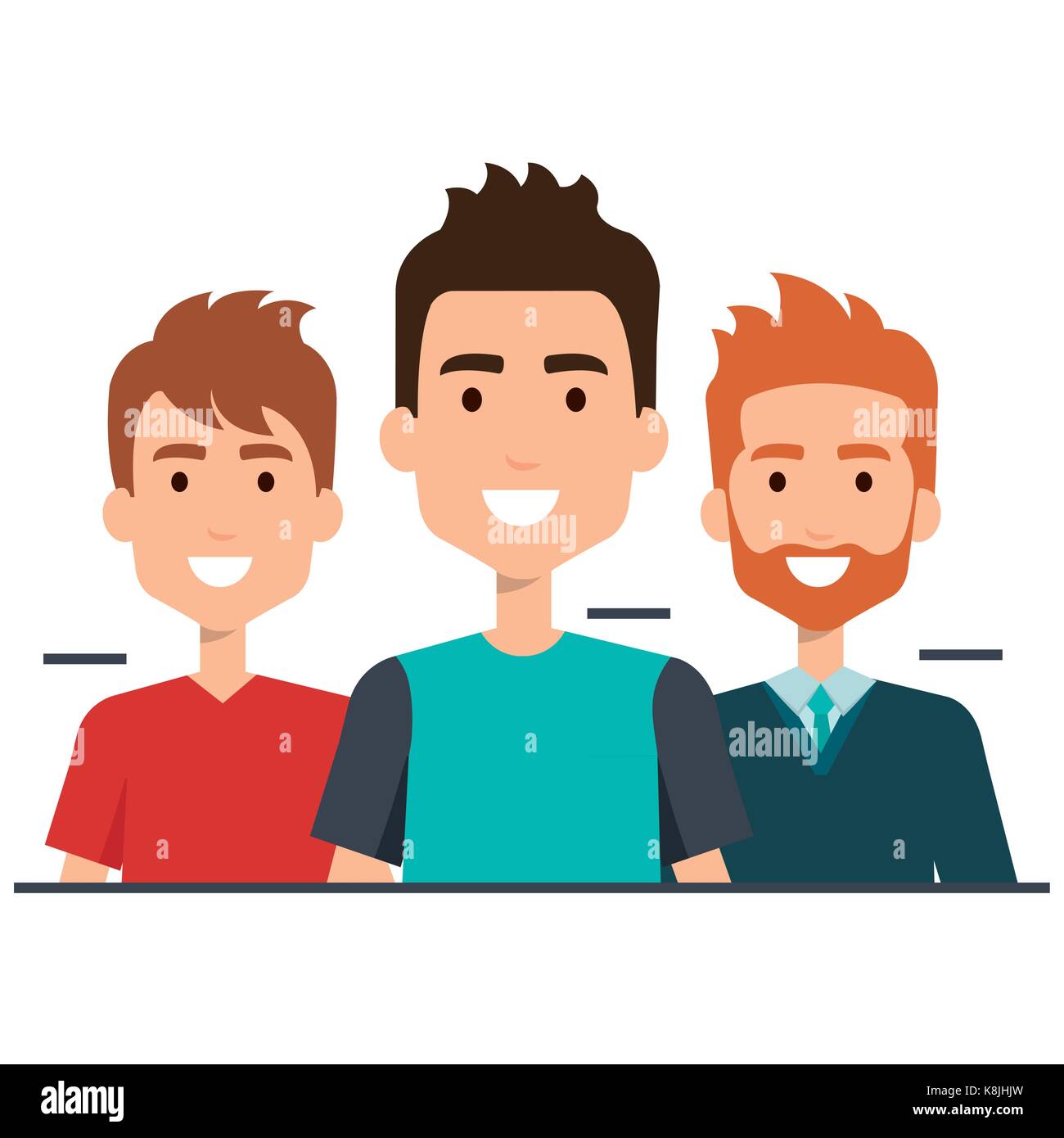 young people group avatars vector illustration design Stock Vector ...