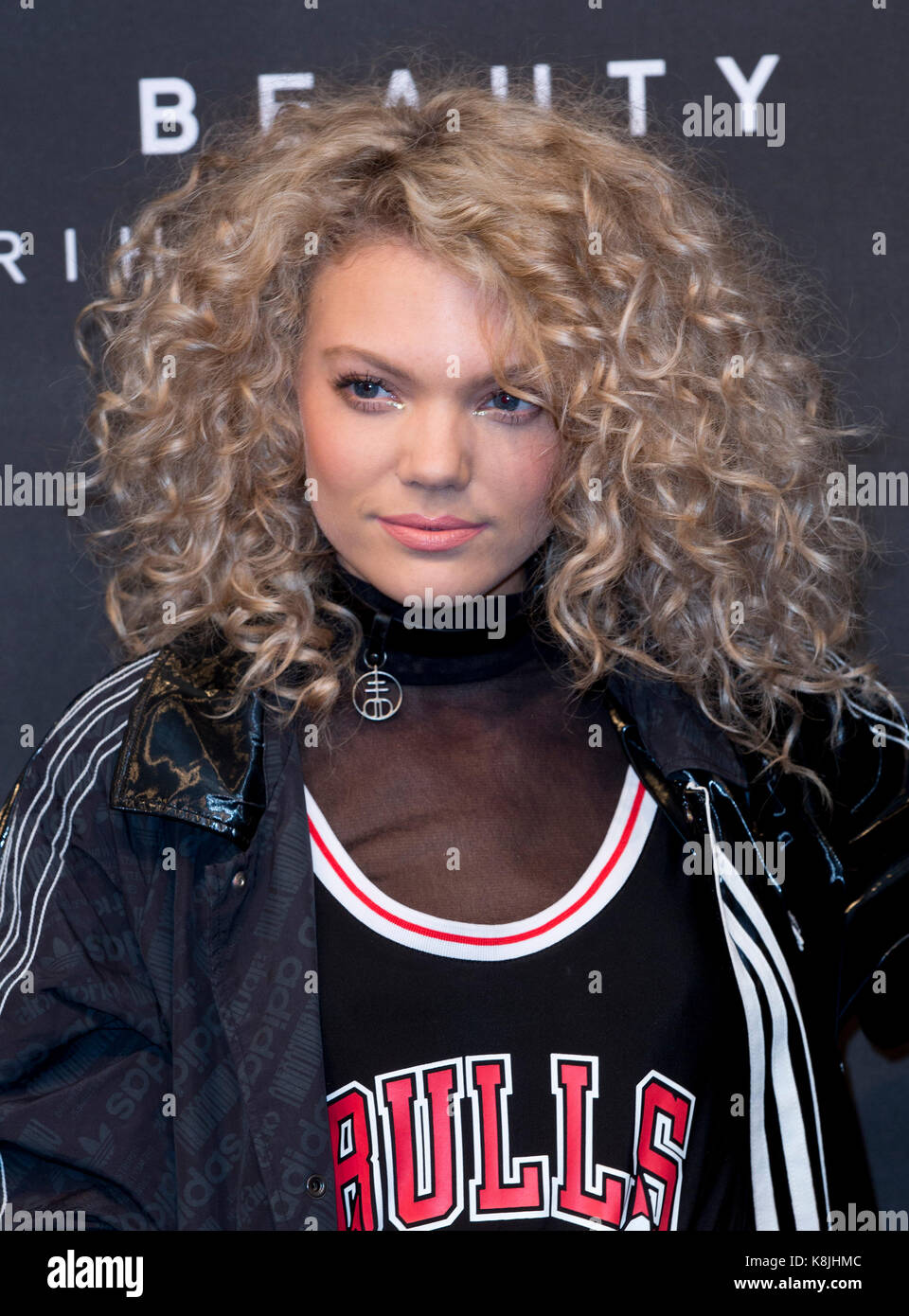 Becca Dudley arrives at the Fenty Beauty by Rihanna launch party at ...