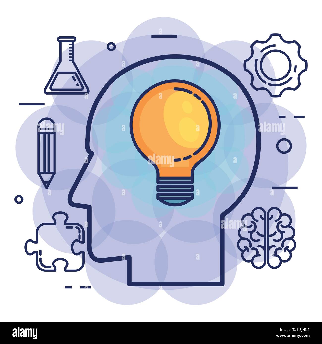 brain storming set icons vector illustration design Stock Vector Image ...