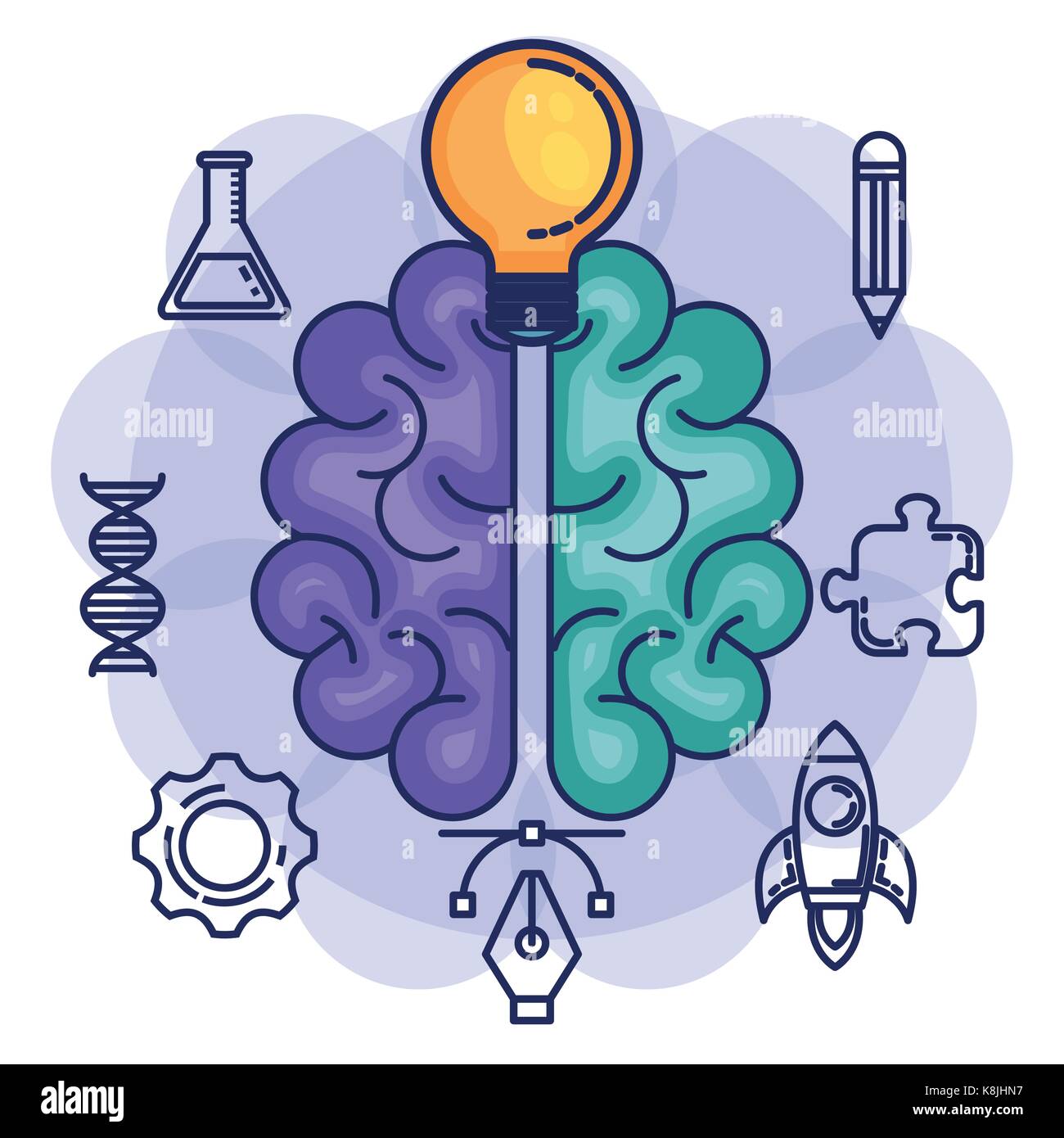 brain storming set icons vector illustration design Stock Vector Image ...