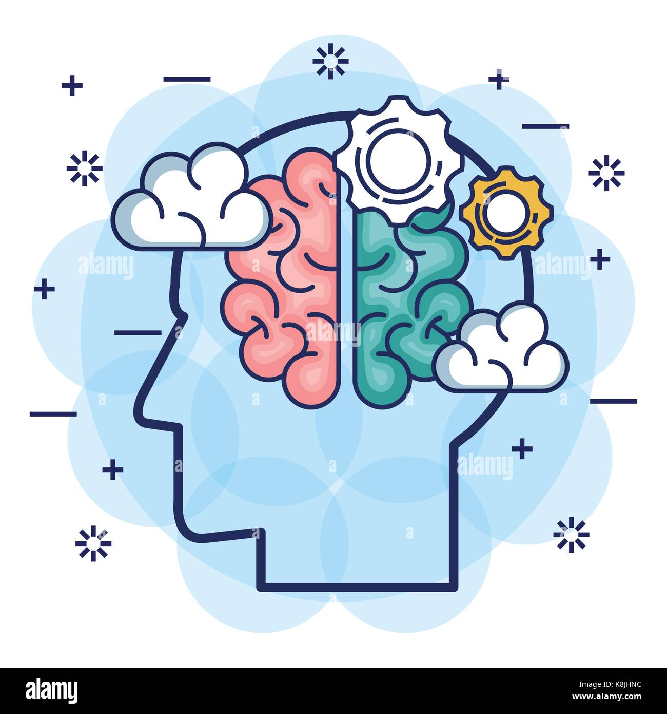 brain storming set icons vector illustration design Stock Vector Image ...