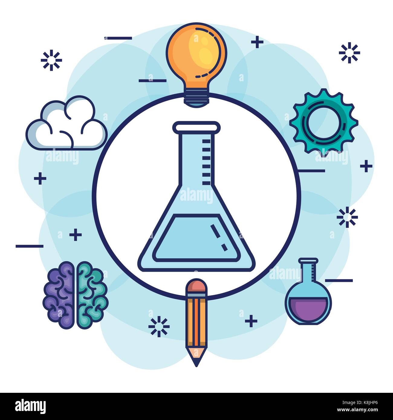 brain storming set icons vector illustration design Stock Vector Image ...