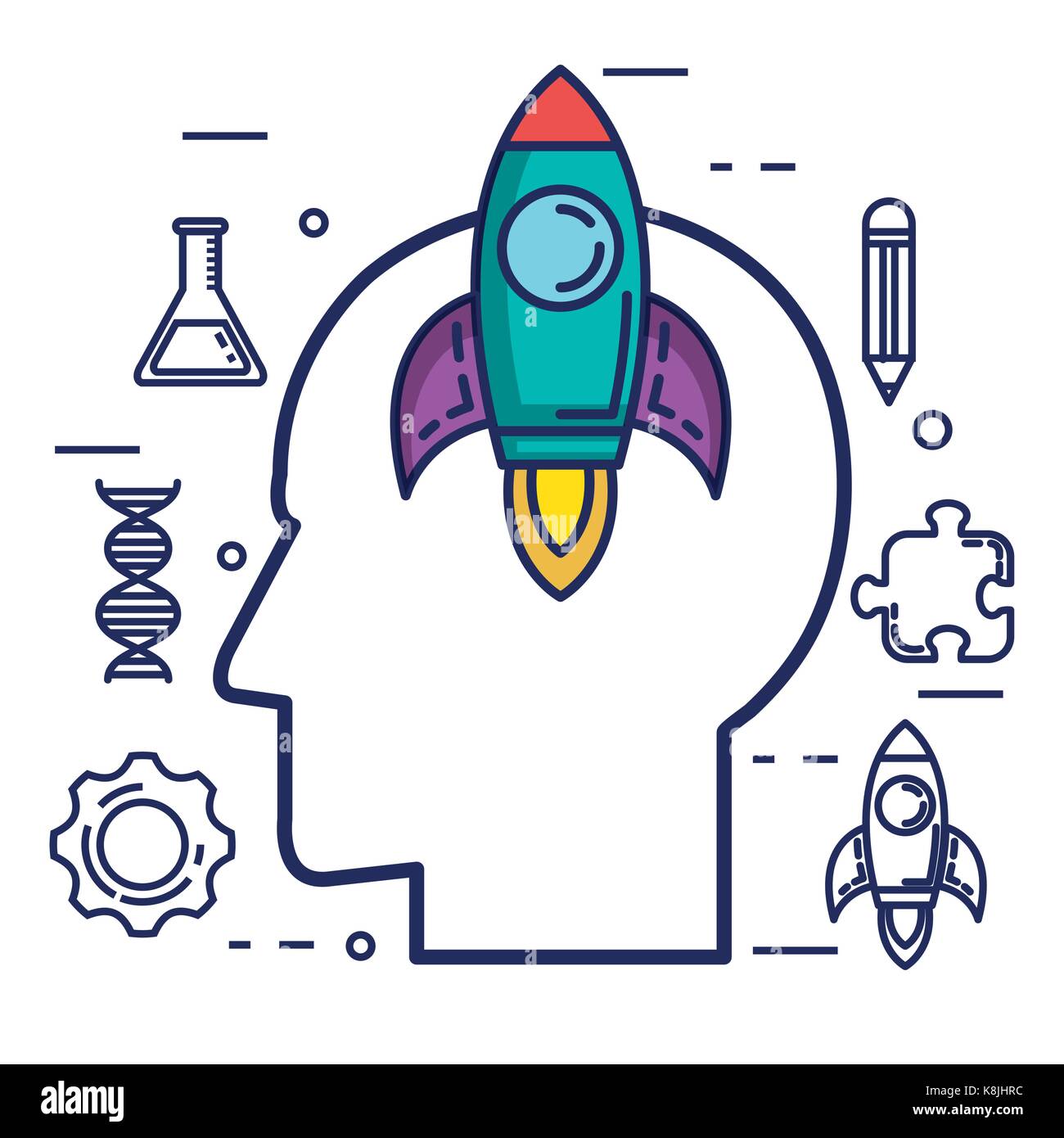 creative mind set icons vector illustration design Stock Vector Image ...