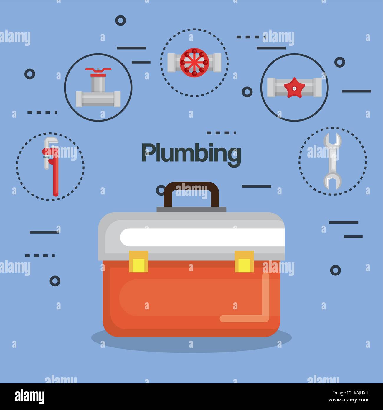 plumbing line tools set icons vector illustration design Stock Vector ...