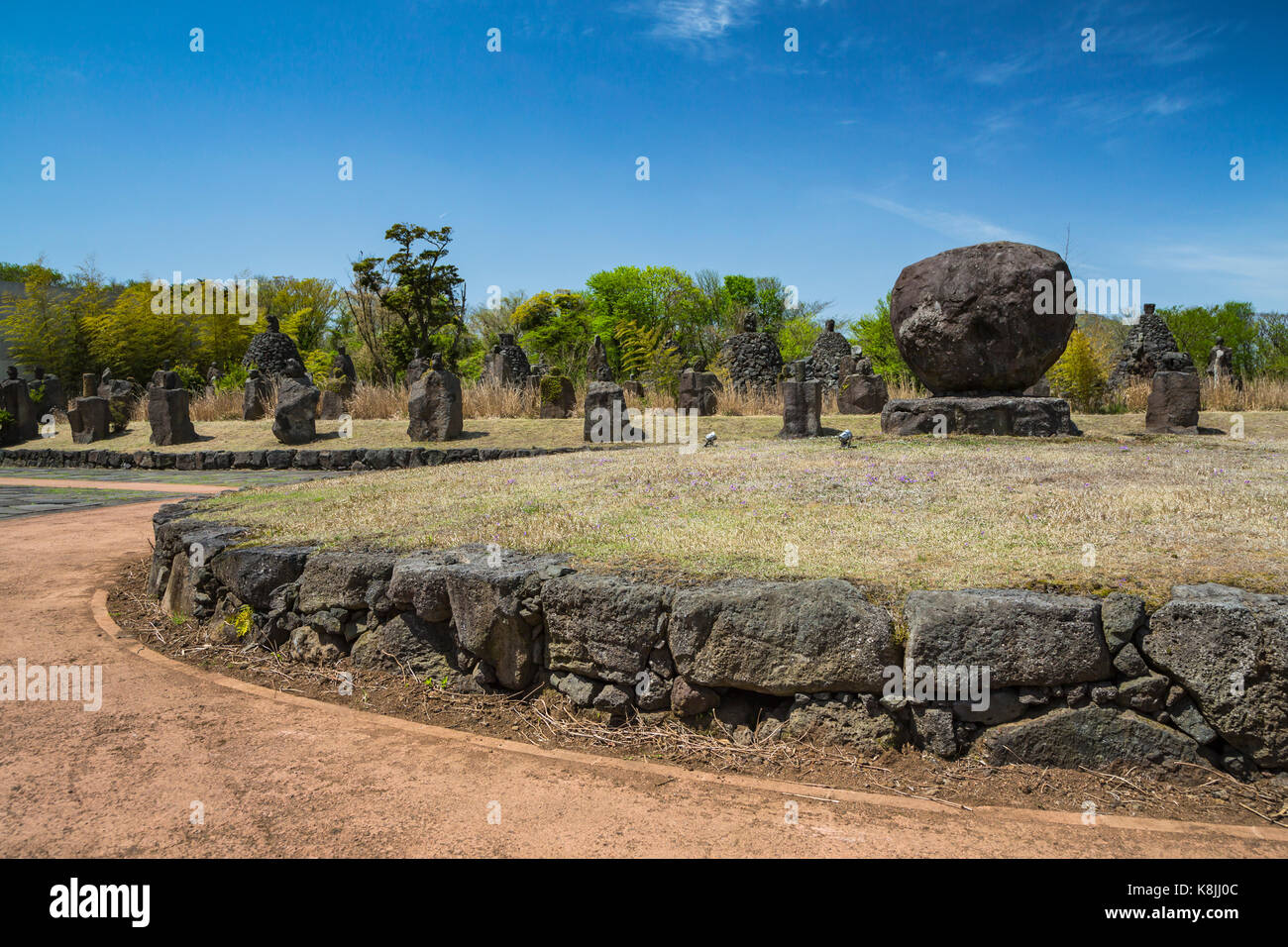 The Jeju Stone Park in Jocheon-eup, Jeju-si, Jeju Island, South Korea ...