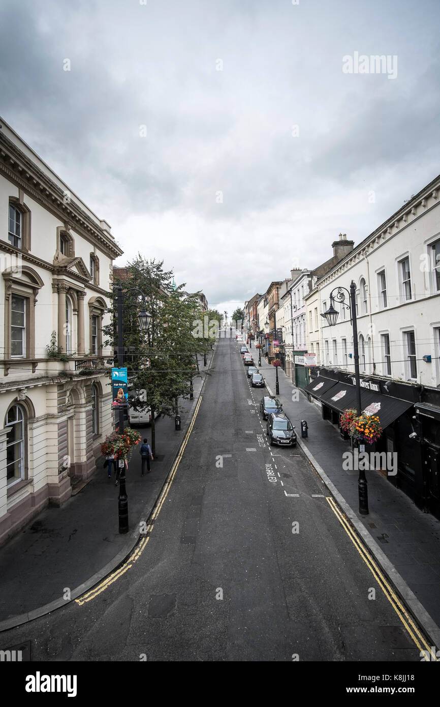 A view of Shipquay Street in Derry / Londonderry, Northern Ireland ...