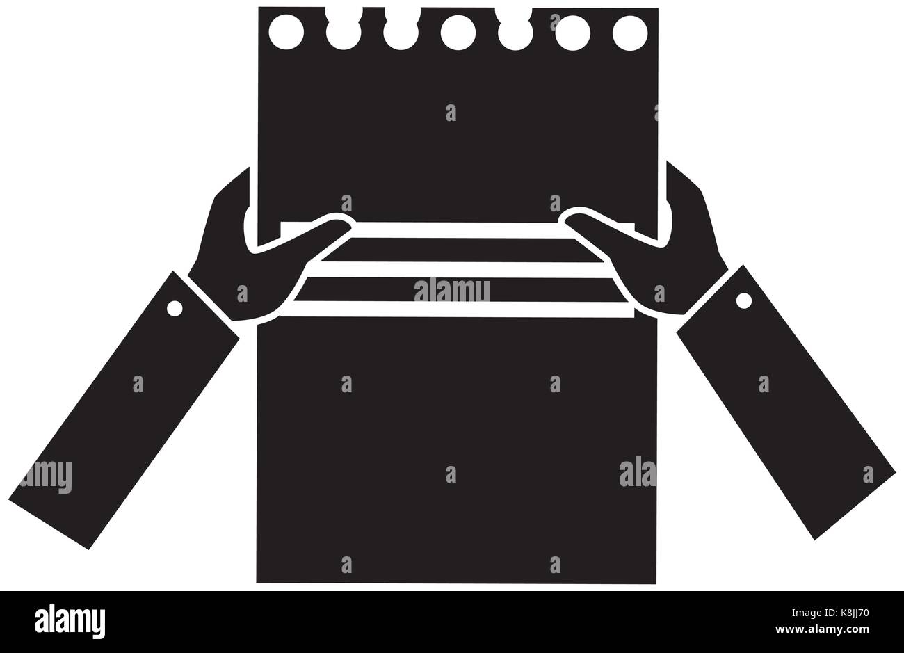 hands human with document paper isolated icon Stock Vector Image & Art ...