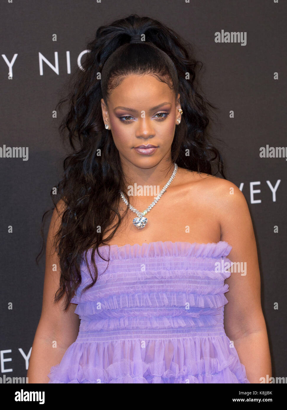 Rihanna arrives at the Fenty Beauty by Rihanna launch party at Harvey ...