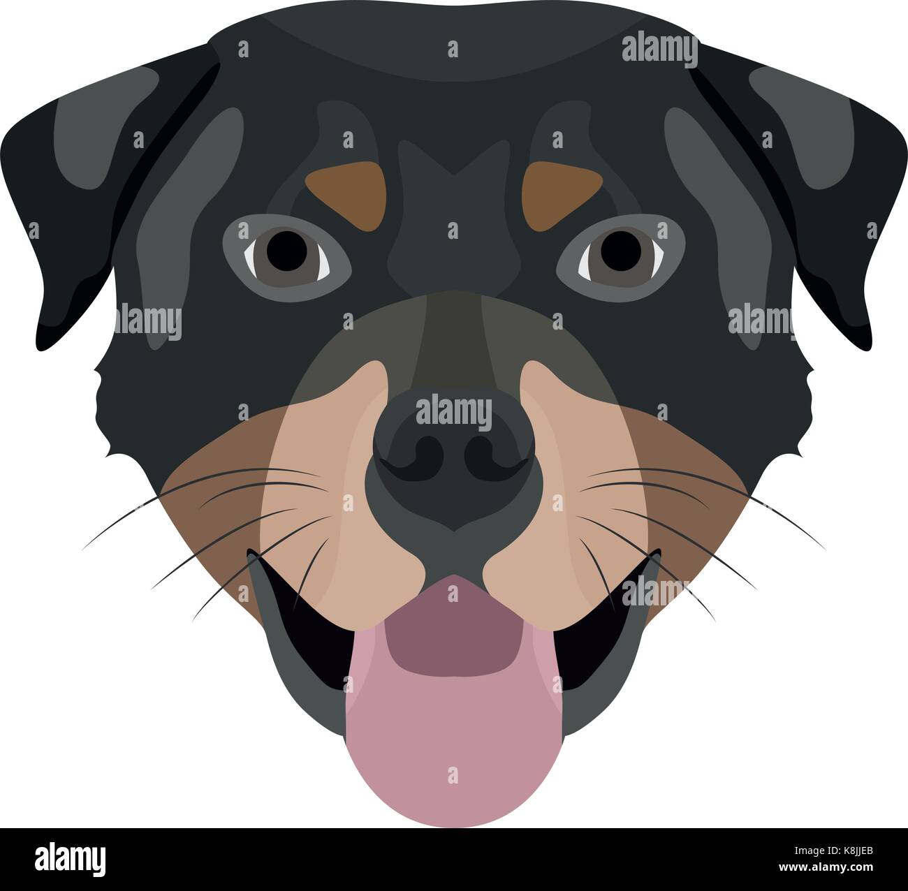 Illustration Dog Rottweiler for the creative use in graphic design ...