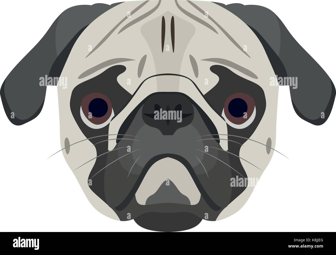 Illustration Dog pug for the creative use in graphic design Stock ...