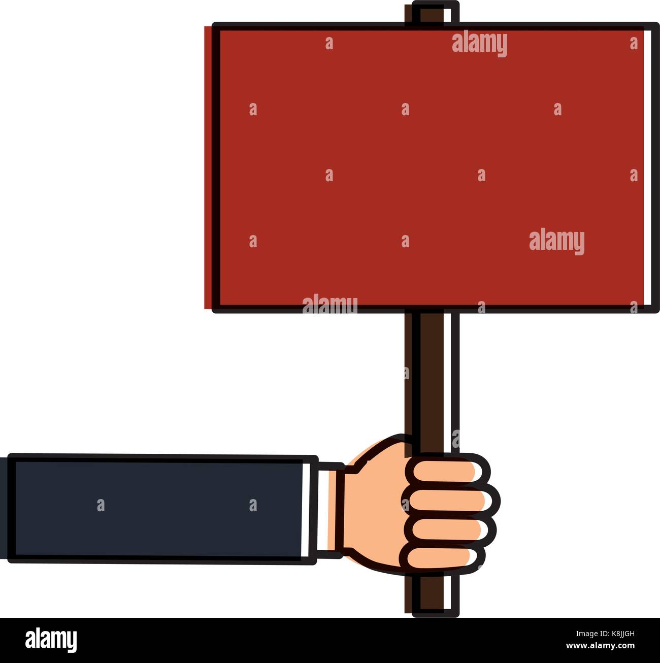 hand human with protest banner Stock Vector Image & Art - Alamy