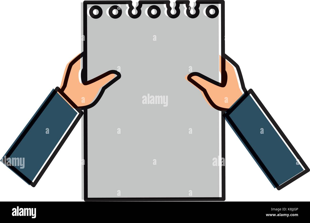 hands human with document paper isolated icon Stock Vector Image & Art ...