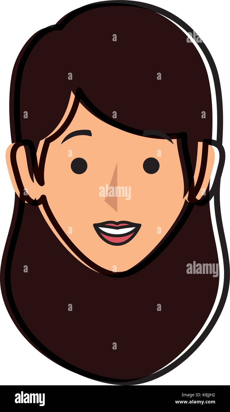 beautiful woman head avatar character Stock Vector Image & Art - Alamy