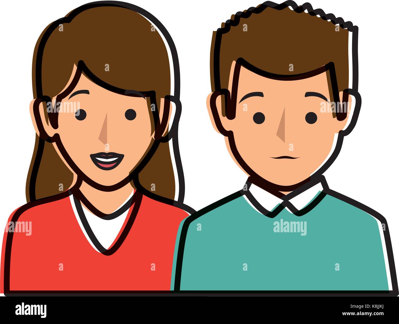couple businesspeople avatars characters Stock Vector Image & Art - Alamy