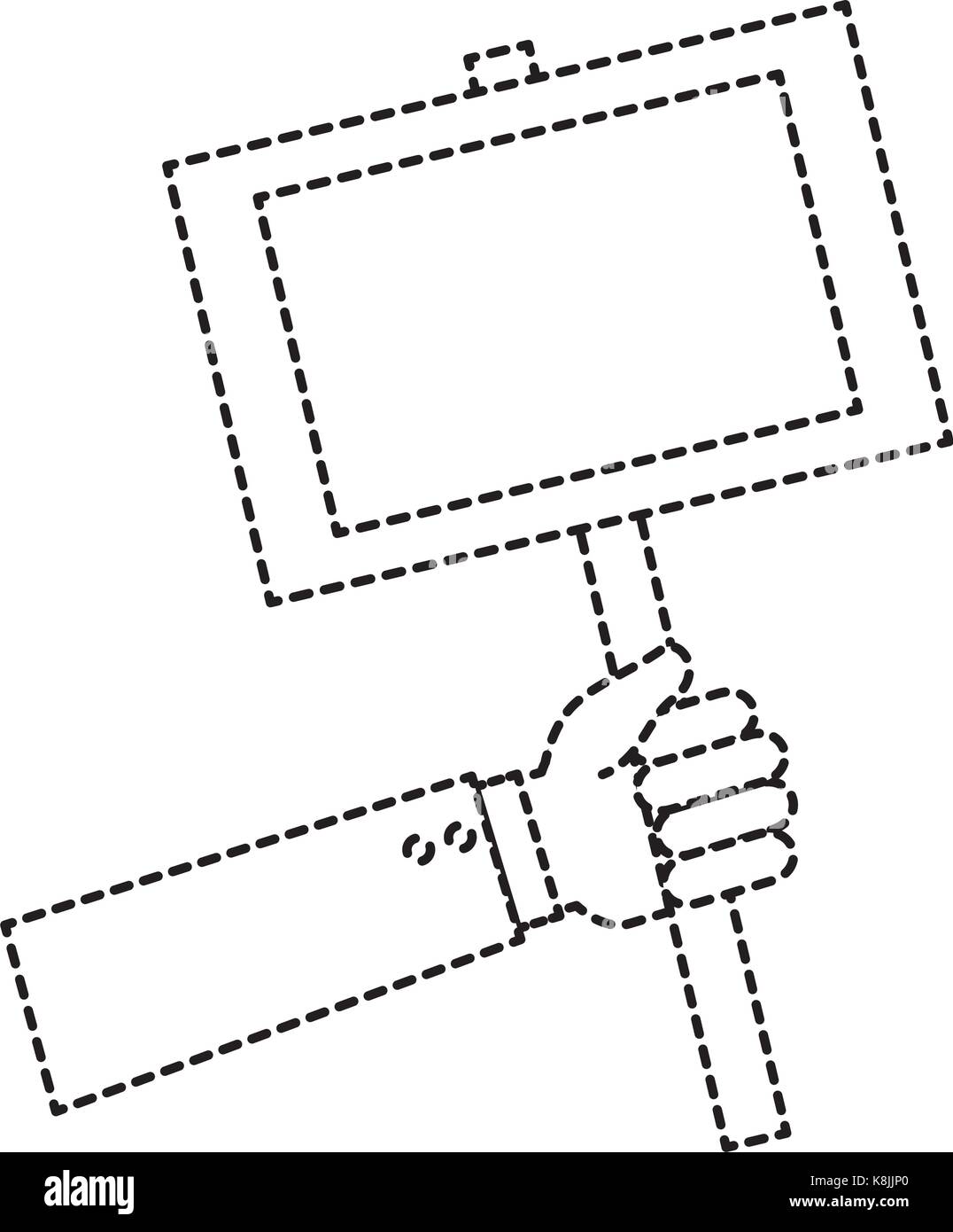 Hand human protest banner Black and White Stock Photos & Images - Alamy