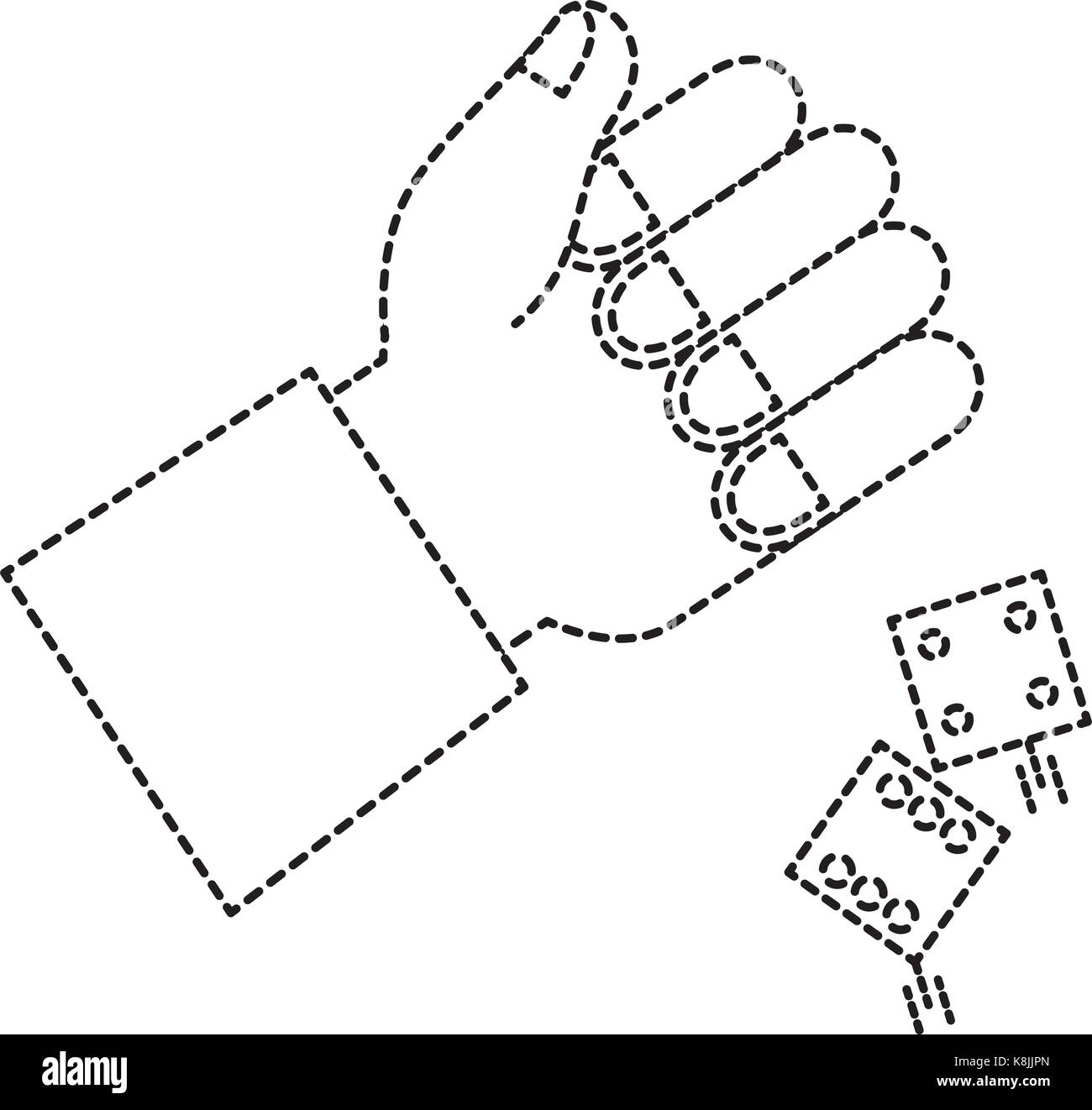 hand human with dices game Stock Vector Image & Art - Alamy