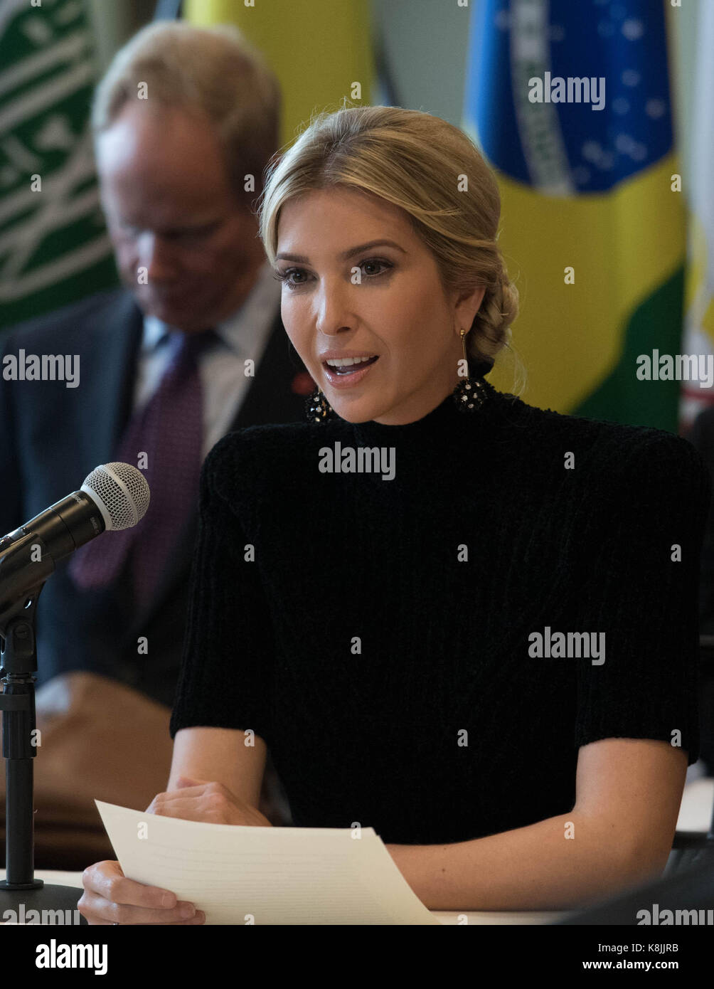 Ivanka Trump attends a meeting chaired by Prime Minister Theresa May ...