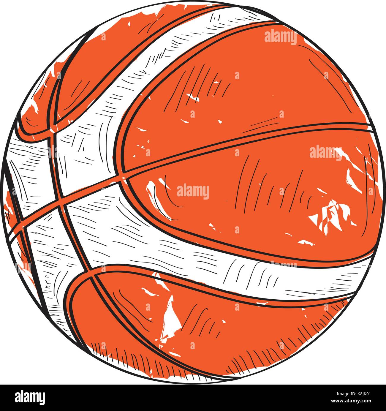 Retro basketball ball Stock Vector Image & Art - Alamy