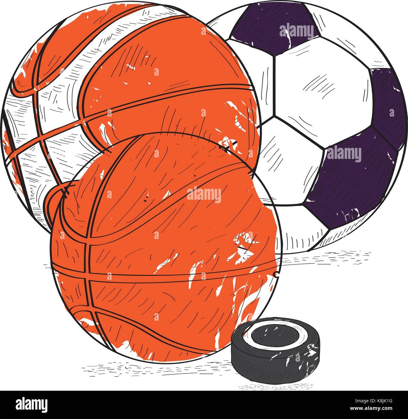 Retro styled sport balls Stock Vector Image & Art - Alamy