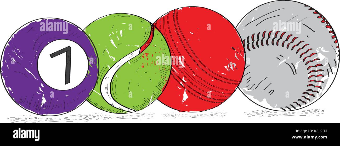 Retro styled sport balls Stock Vector Image & Art - Alamy