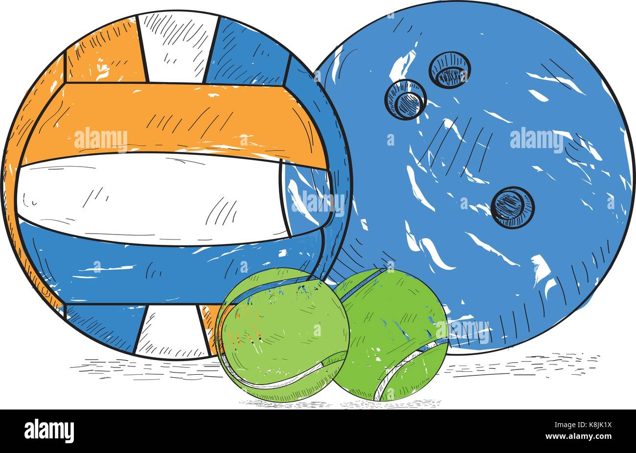 Retro styled sport balls Stock Vector Image & Art - Alamy