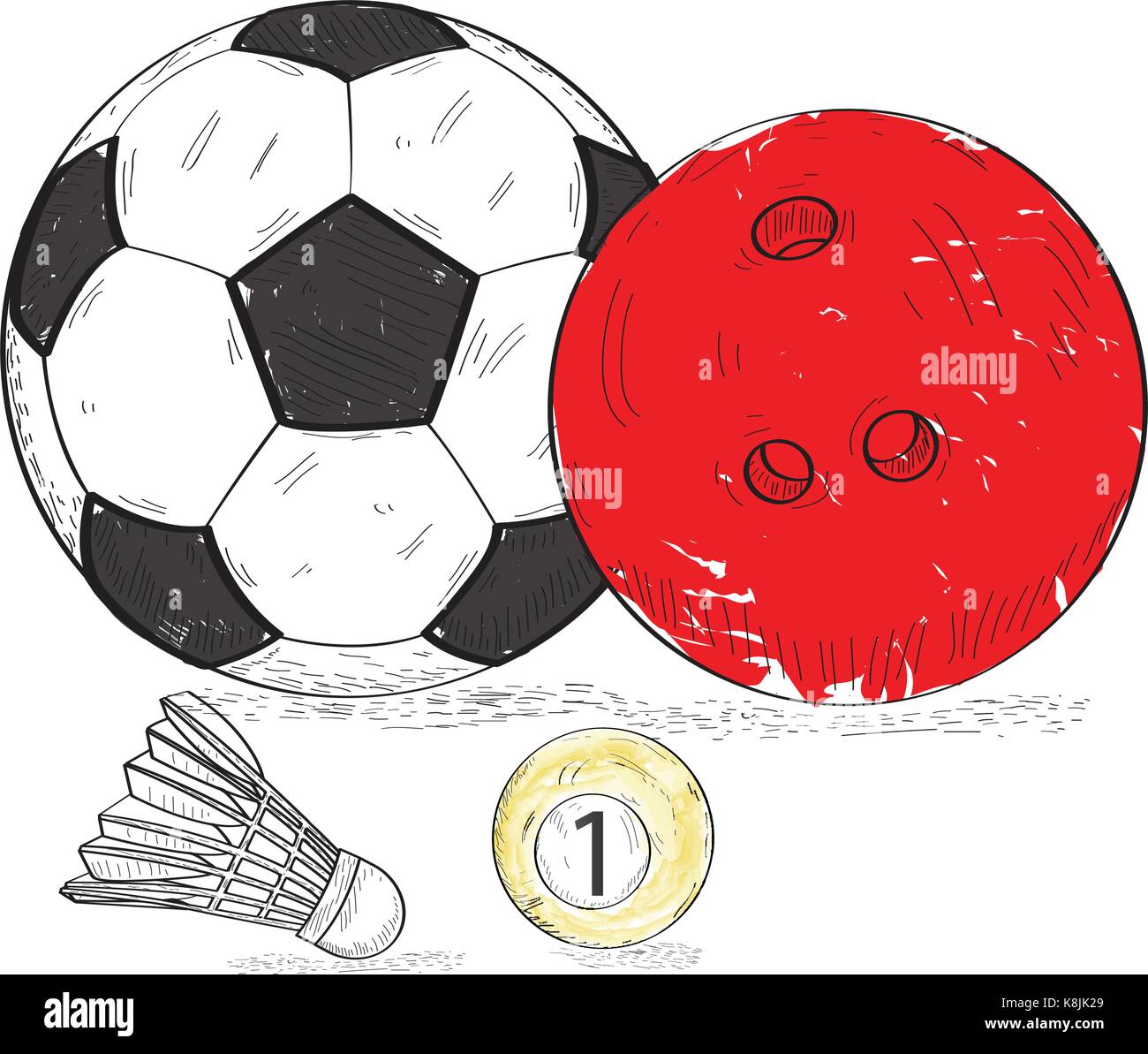 Retro styled sport balls Stock Vector Image & Art - Alamy