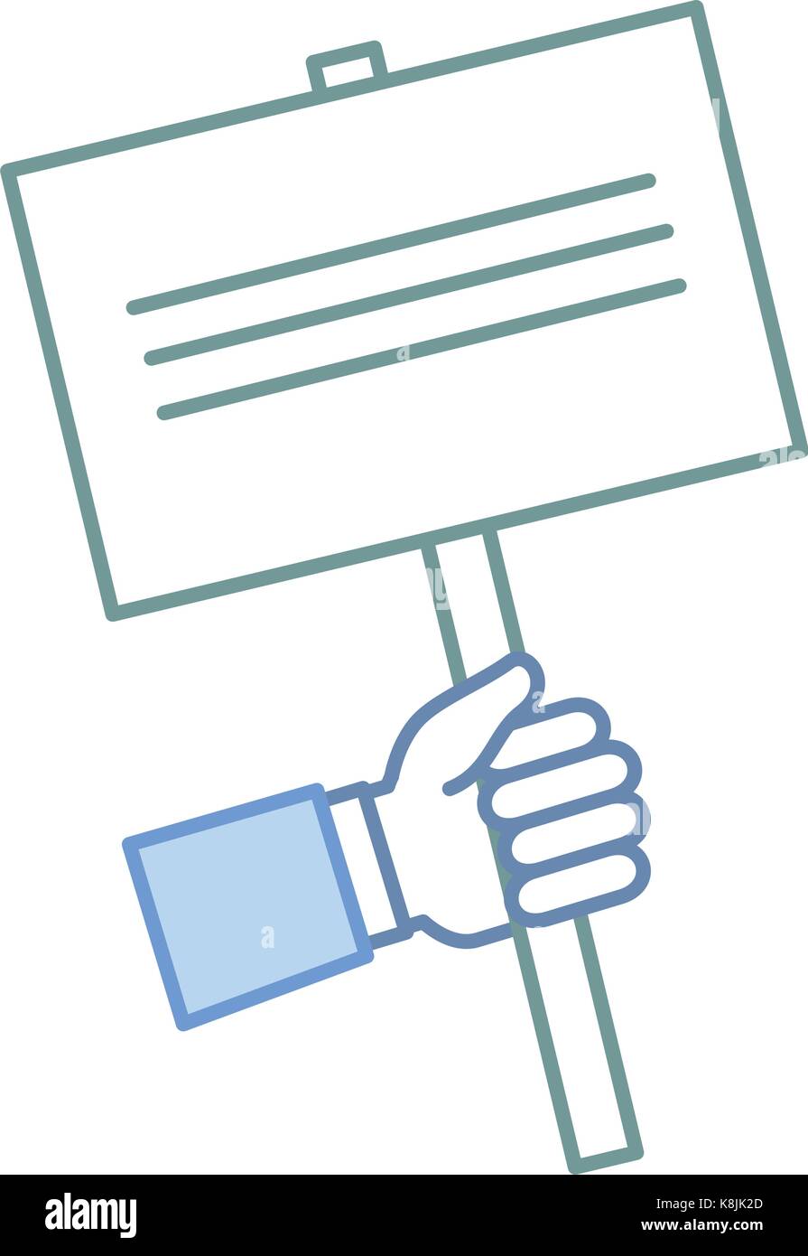 Protest sign cardboard Stock Vector Images - Alamy