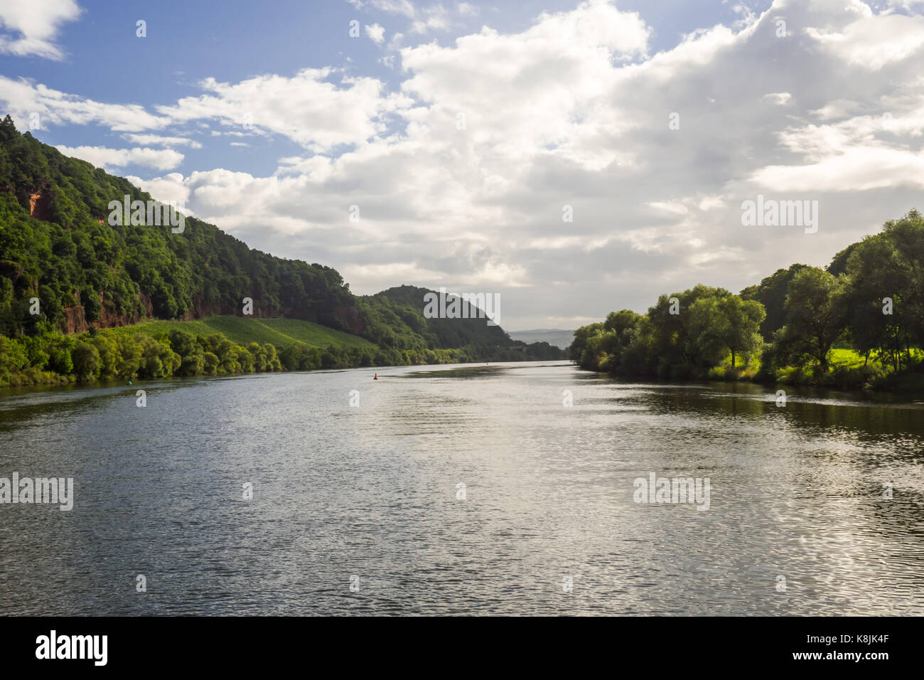 RIOL, GERMANY - 5TH Aug 17: Landscape view of the Mosselle, one of ...