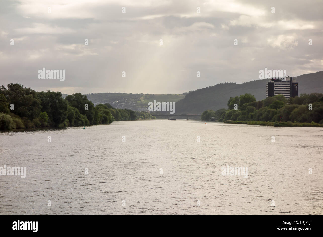 RIOL, GERMANY - 5TH Aug 17: Landscape view of the Mosselle, one of ...