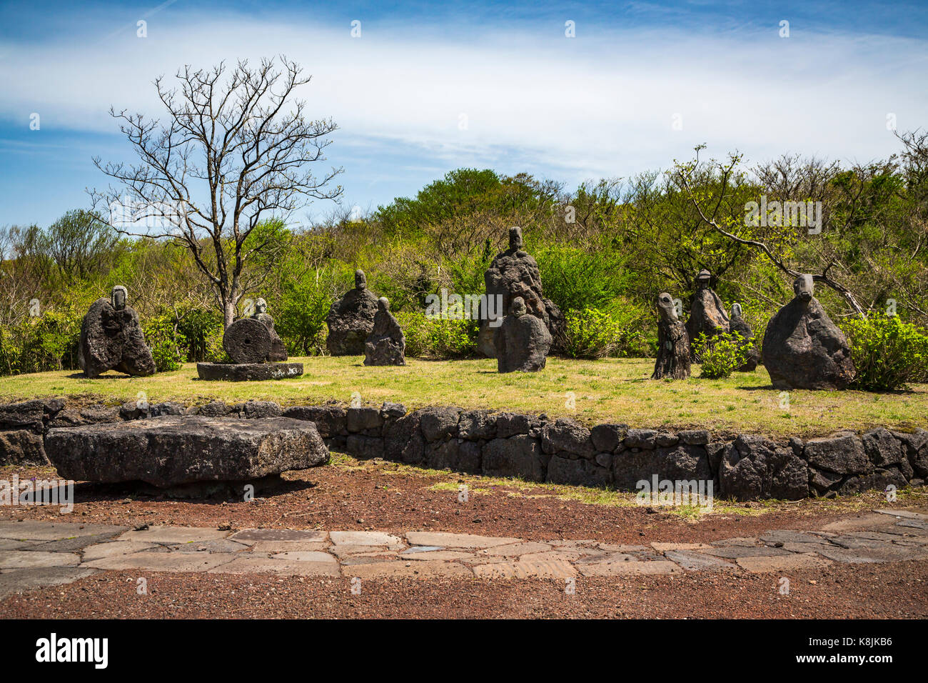 The Jeju Stone Park in Jocheon-eup, Jeju-si, Jeju Island, South Korea ...