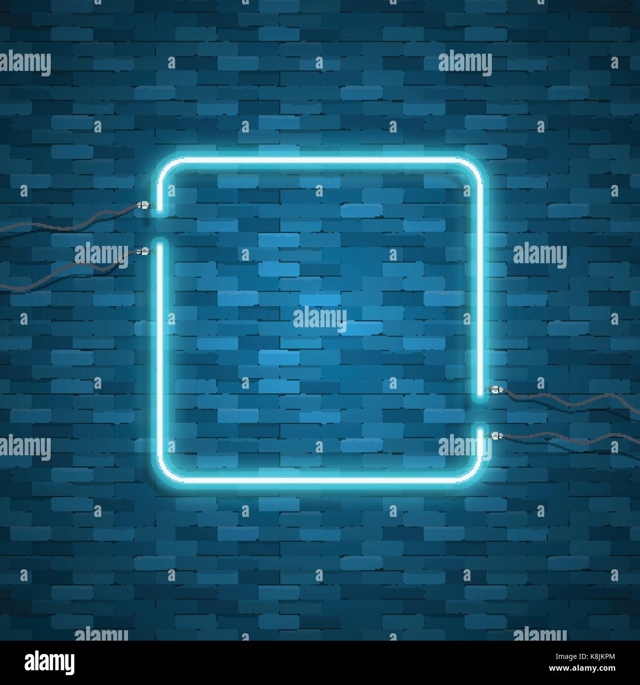 Blue abstract neon square shape Stock Vector Image & Art - Alamy