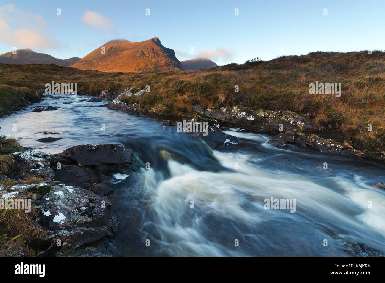 Quinag mountain and Unapool burn, Assynt Stock Photo - Alamy