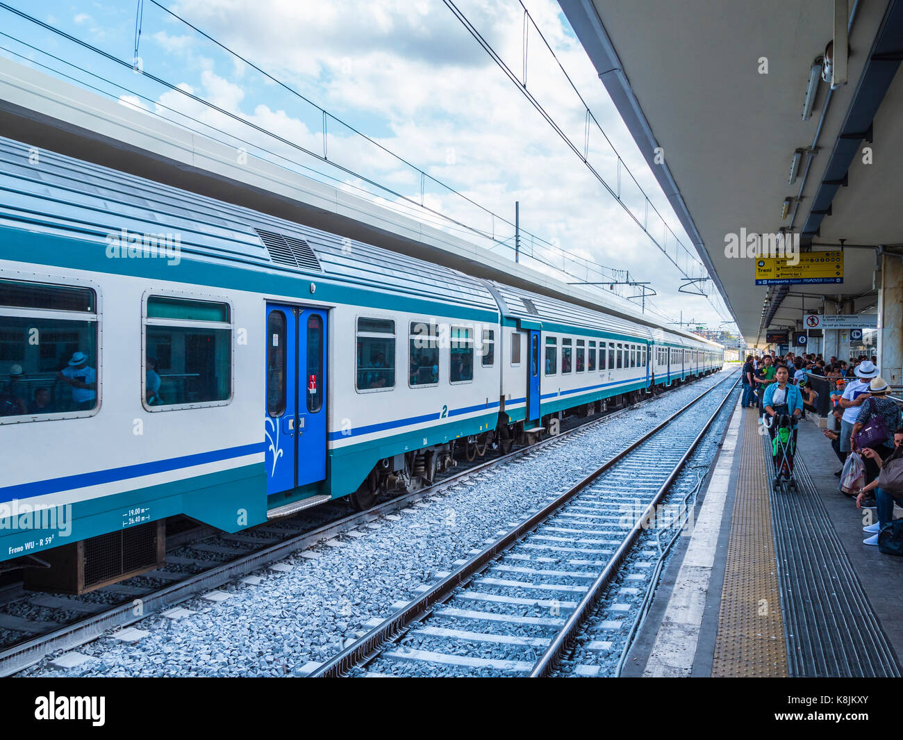 Train arrives at Pisa Central Station - Trenitalia - PISA TUSCANY ITALY ...