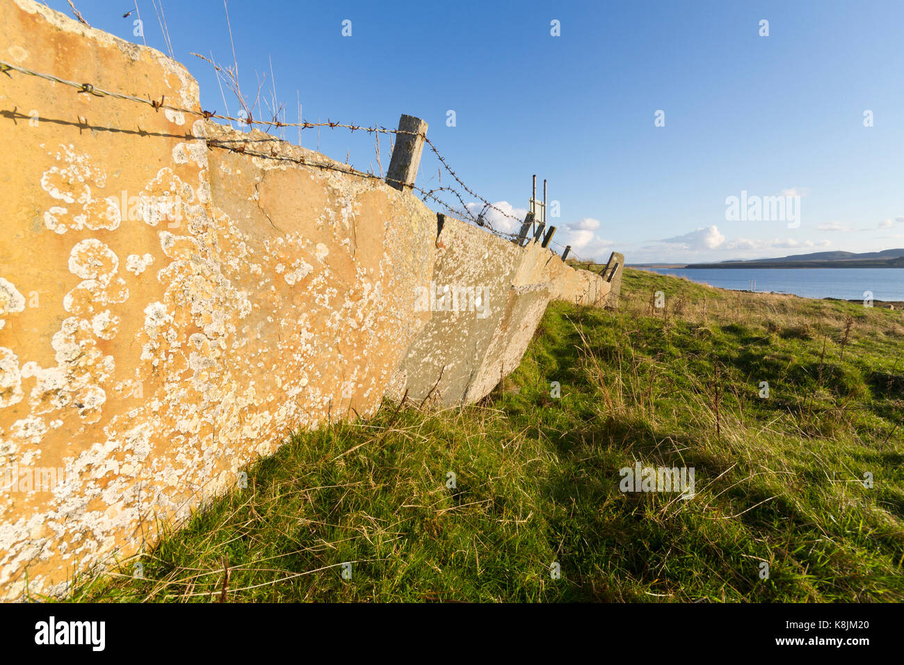 Caithness flagstone wall Stock Photo - Alamy