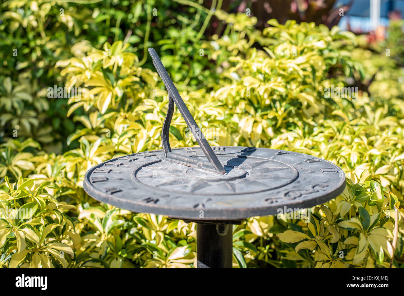 sundial in the garden Stock Photo - Alamy
